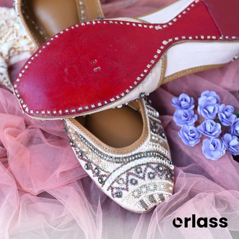 Orlass Shauq Designer Jutti - Cream | Toffpark