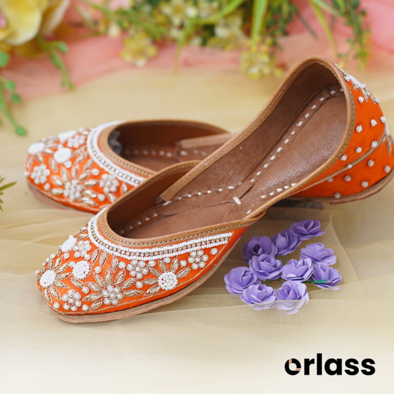 Orlass The Empress Valvet Jutti - Orange | Toffpark
